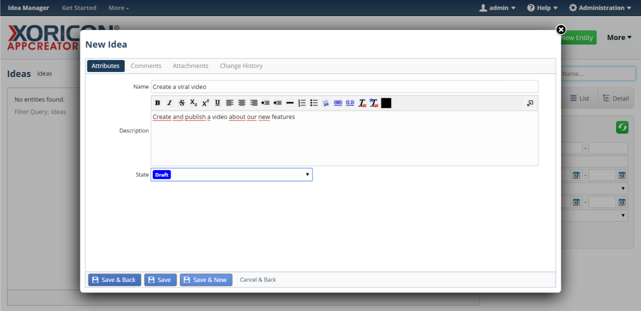How To Create A New Idea XORICON Software Tutorial